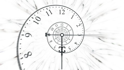 Infinity Time Spiral Clock Face Rotation Stock Footage Video (100% ...