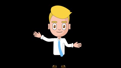 Man Talking Head Animation Character Loop Stock Footage Video (100% ...