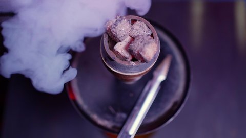 Hot Hookah Coals Thick Cloud Hookah Stock Footage Video (100% Royalty ...