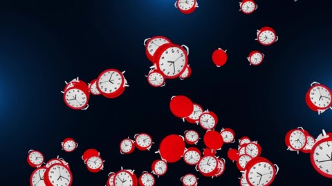 Digital Animation Falling Clocks On Grey Stock Footage Video (100% Royalty-free) 1094763847 ...