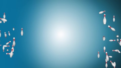 Falling Bowling Pins Animated Background High Stock Footage Video (100% ...