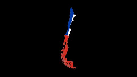 Chile Flag On Map Chile Map Stock Footage Video (100% Royalty-free ...
