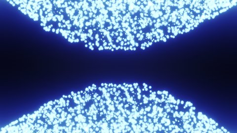 Two Animated Particle Spheres Flowing Dynamic Stock Footage Video (100% ...