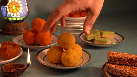 Peanut Chikki Candy Gajak Laddu Indian Stock Footage Video (100% ...