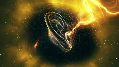 Animated Ear Listening Sound Waves Stock Footage Video (100% Royalty ...