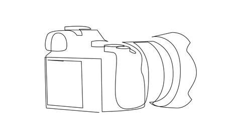 Self Drawing Animation Digital Camera Animated Stock Footage Video (100 ...