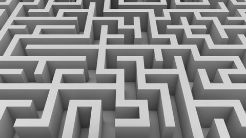 Camera Flying On 3d White Maze Stock Footage Video (100% Royalty-free ...