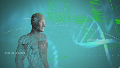 Animation Explosion Digital Human Dna Molecules Stock Footage Video ...