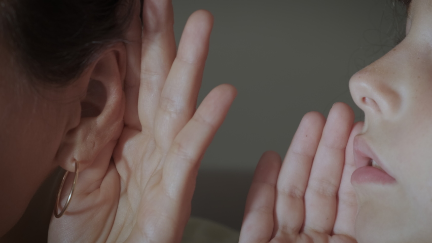 Whisper In Ear Stock Footage ~ Royalty Free Stock Videos | Pond5