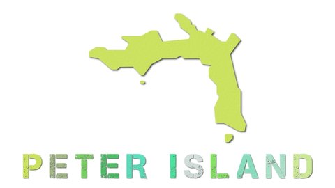 Peter Island Map Paper Regions Animated Stock Footage Video (100% ...