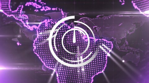 Animation Scope Scanning Clock Over Globe Stock Footage Video (100% Royalty-free) 1094859473 ...