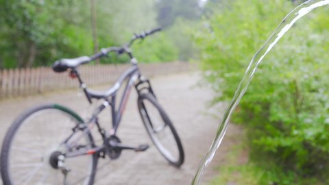 Man Drinking Natural Spring Water Forest Stock Footage Video (100% ...