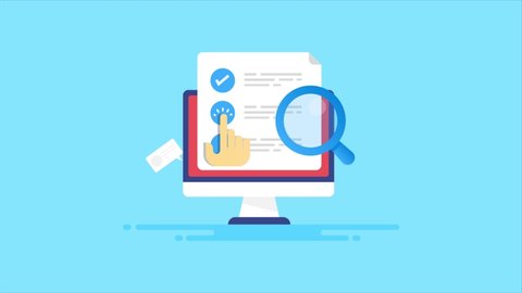 Tick Mark On Online Checklist Complete Stock Footage Video (100% ...