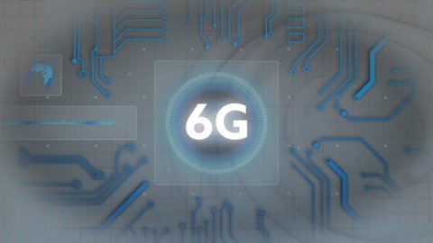 Animation 6g Text Over Computer Circuit Stock Footage Video (100% ...
