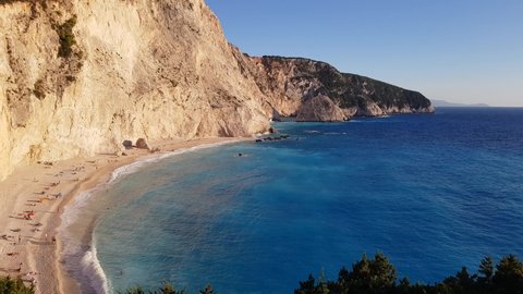 Beautiful Turquoise Blue Color Ionian Sea Stock Footage Video (100% ...