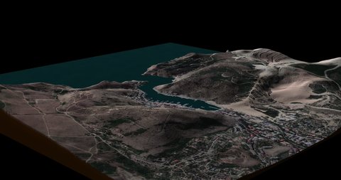 Balaklava Map North South 3d Relief Stock Footage Video (100% Royalty ...