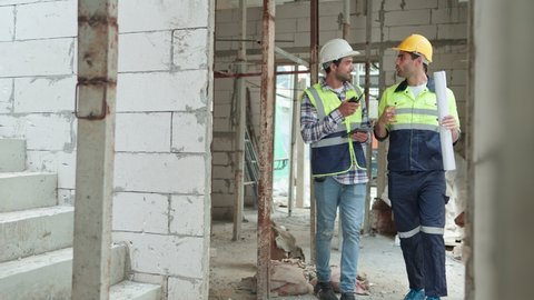 Two Professional Male Civil Engineer Architect Stock Footage Video (100% Royalty-free ...