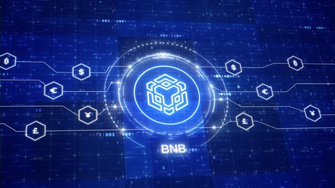 Binance Coin Animated Logo Binance Coin Stock Footage Video (100% ...