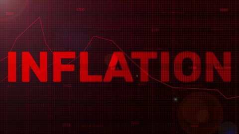 Increasing Inflation Red Graph Numbers 4k Stock Footage Video (100% ...