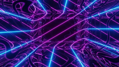 Vj Loop Neon Room Mirror Room Stock Footage Video (100% Royalty-free ...