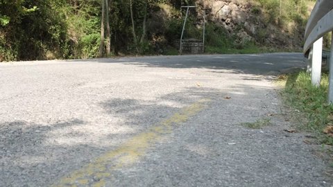 Wooded Highway Ground View Forested Highway Stock Footage Video (100% ...