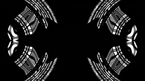 Black White Animated Patterns Curved Lines Stock Footage Video (100% ...