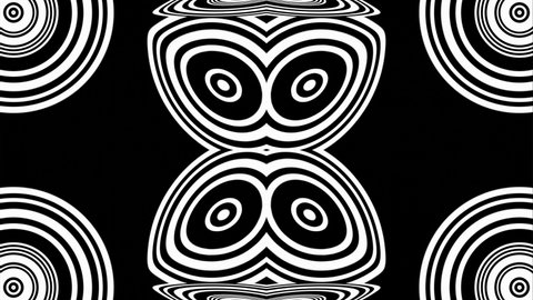 Black White Animated Patterns Curved Lines Stock Footage Video (100% ...