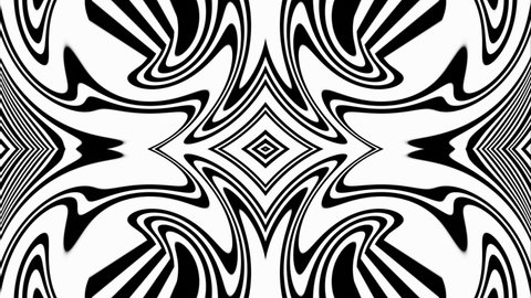 Black White Animated Patterns Curved Lines Stock Footage Video (100% ...