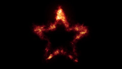 5 Point Star On Fire 8k Stock Footage Video (100% Royalty-free ...