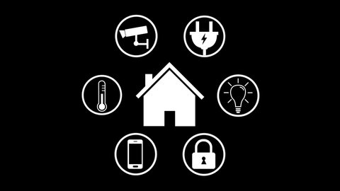 Smart Home System Illustrative 4k Animation Stock Footage Video (100% ...