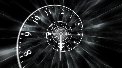 Dark Gothic Spiral Time Clock Dial Stock Footage Video (100% Royalty ...