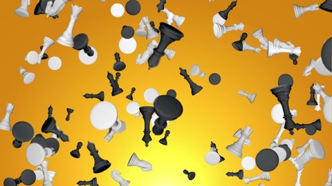 Game Chess Chess Pieces Falling Loop Stock Footage Video (100% Royalty ...