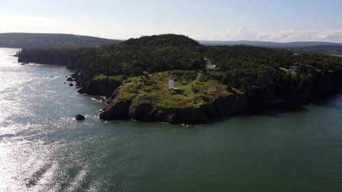 Lighthouse Quaco Head Unesco Fundy Biosphere Stock Footage Video (100% ...