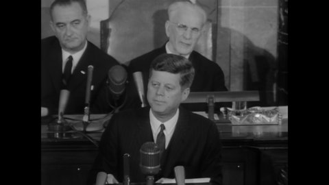 Circa 1963 His State Union Address Stock Footage Video (100% Royalty ...