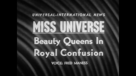 Circa 1957 Charlotte Sheffield Crowned Miss Stock Footage Video (100% ...