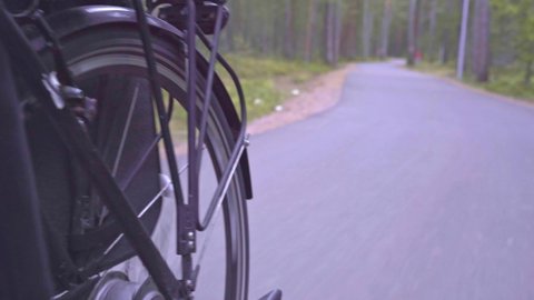 Side View Bicycle Riding Along Bike Stock Footage Video (100% Royalty ...