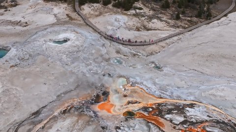 Geyser Eruption Castle Geyser Yellowstone National Stock Footage Video ...