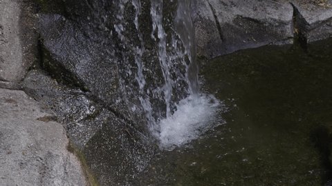 Small Waterfall Running Down Rocks City Stock Footage Video (100% ...