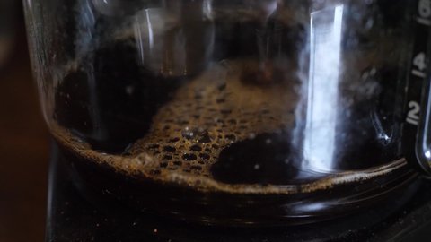 Close Coffee Dripping Into Jug Overflow Stock Footage Video (100% ...