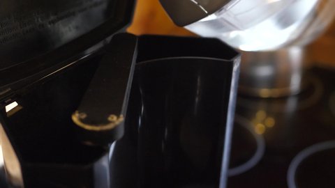 Pouring Fresh Water Into Overflow Coffee Stock Footage Video (100% ...