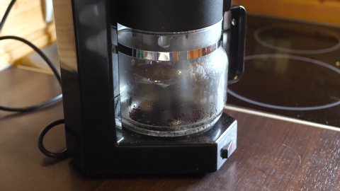 Coffee Dripping Into Jug Overflow Coffee Stock Footage Video (100% ...