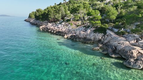 Makarska Riviera Sea Jadran Cost Three Stock Footage Video (100% ...