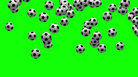 Bouncing Soccer Balls Animation Green Screen Stock Footage Video (100% ...