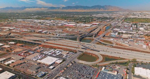 Motorways Loops Skyways Traffic System Salt Stock Footage Video (100% ...