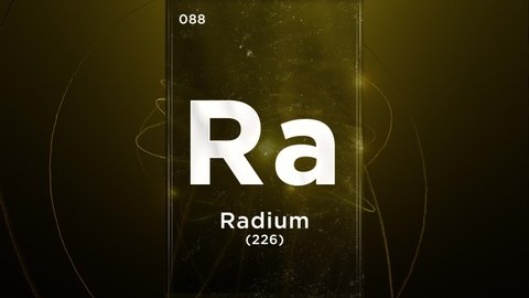 Radium Ra Symbol Chemical Element Periodic Stock Footage Video (100% ...