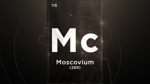Moscovium Mc Symbol Chemical Element Periodic Stock Footage Video (100% ...