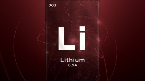 Lithium Li Symbol Chemical Element Periodic Stock Footage Video (100% ...