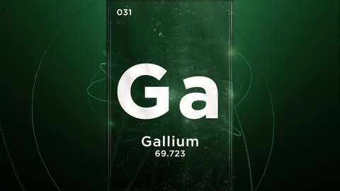 Gallium Ga Symbol Chemical Element Periodic Stock Footage Video (100% ...