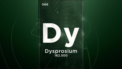 Dysprosium Dy Symbol Chemical Element Periodic Stock Footage Video (100 ...