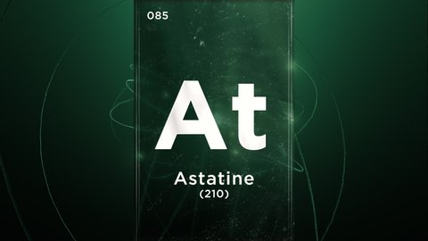 Astatine Symbol Chemical Element Periodic Table Stock Footage Video ...